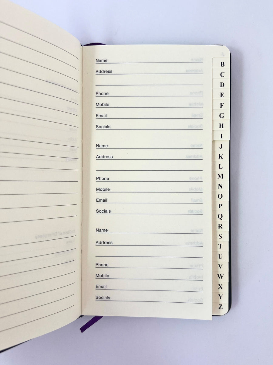 Purse Address Book with Elastic - Grape – Ozcorp Cards & Stationery