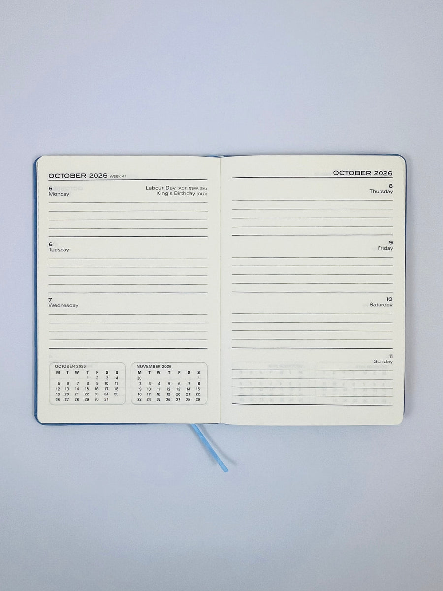 ON SALE 2026 Week to View - A5 Diary - Powder Blue – Ozcorp Cards ...