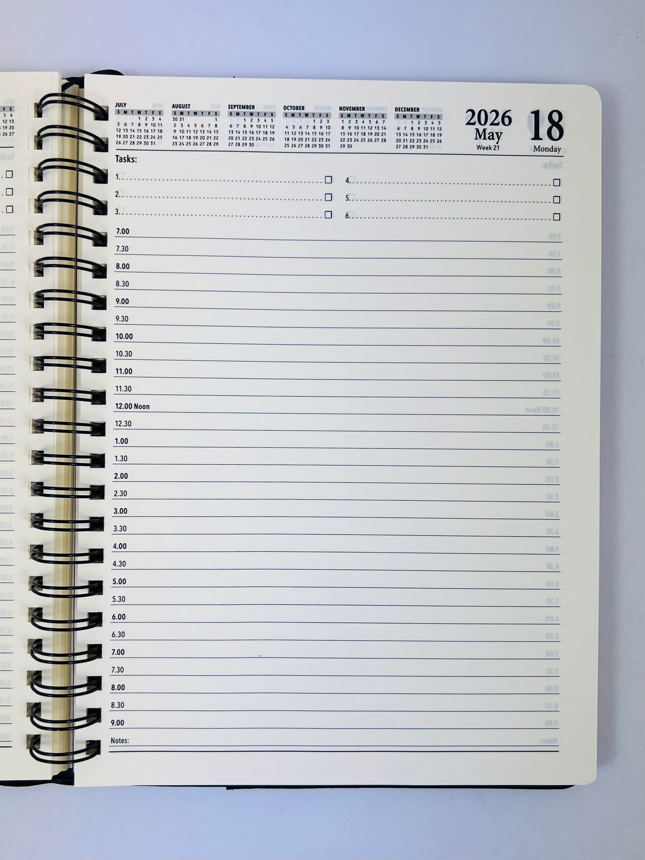 2026 Day to Page - A4 Spiral Diary - Black – Ozcorp Cards & Stationery