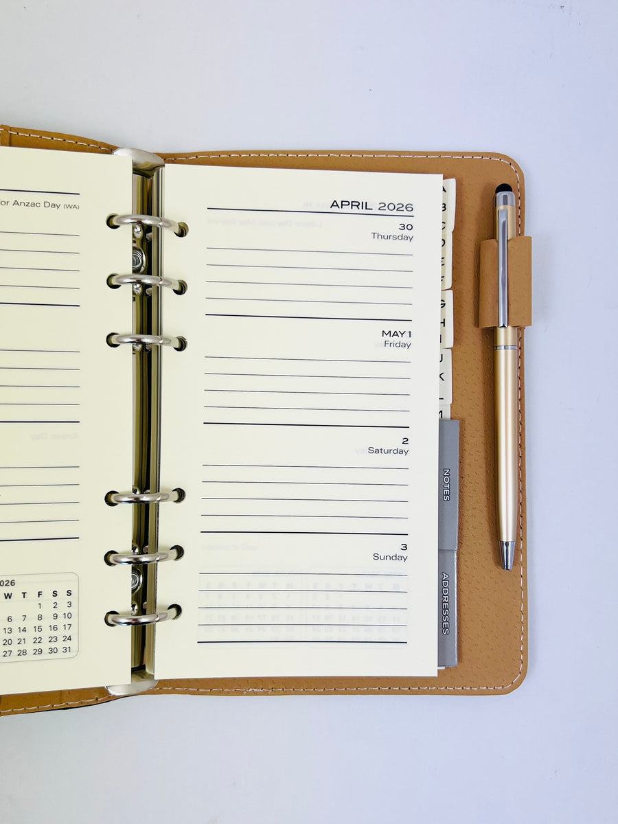 2026 Week to View - Slim Organiser Diary - Croc Tan – Ozcorp Cards ...