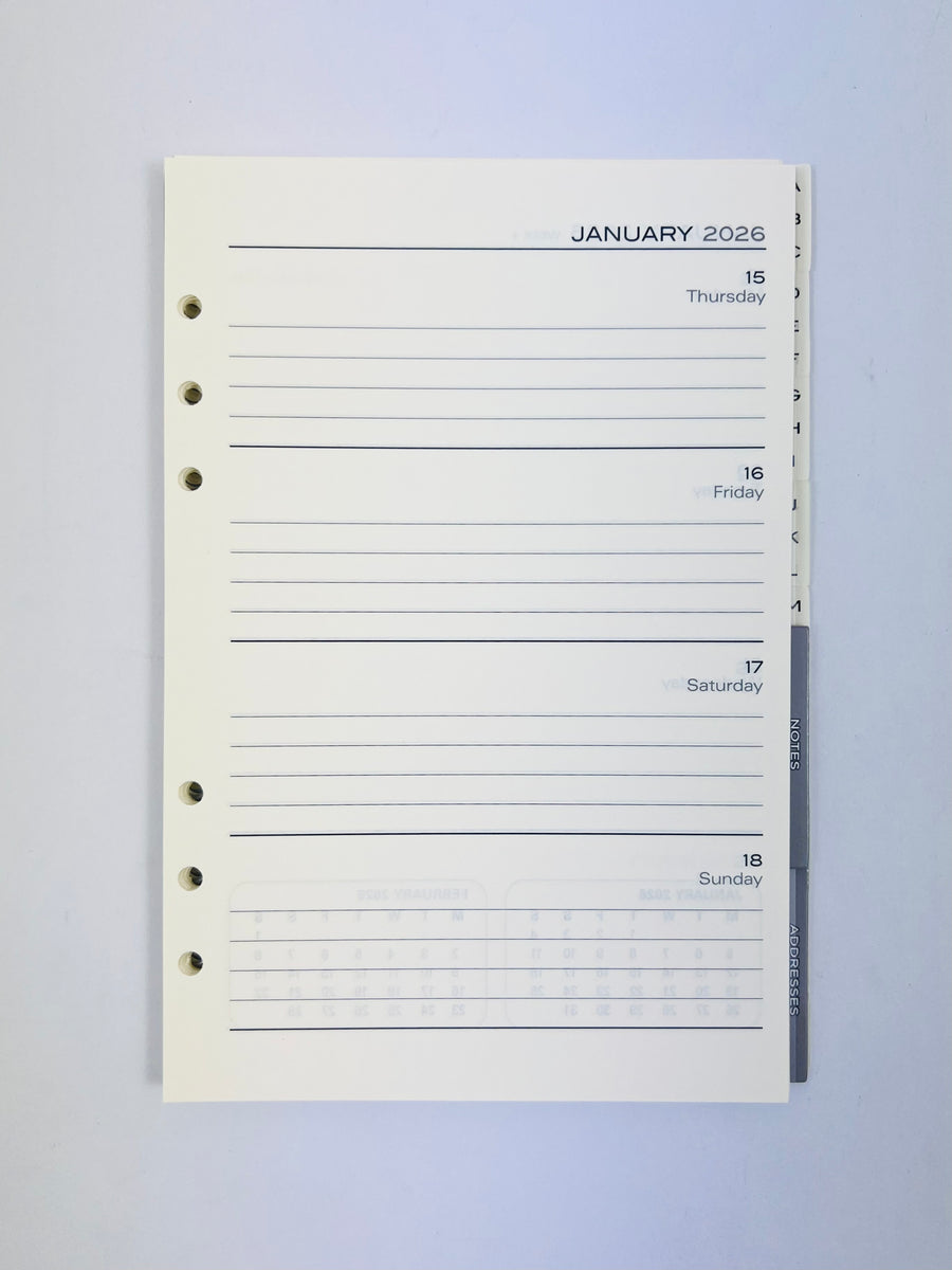 2026 Organiser Diary Refill A5 - Week to View – Ozcorp Cards & Stationery