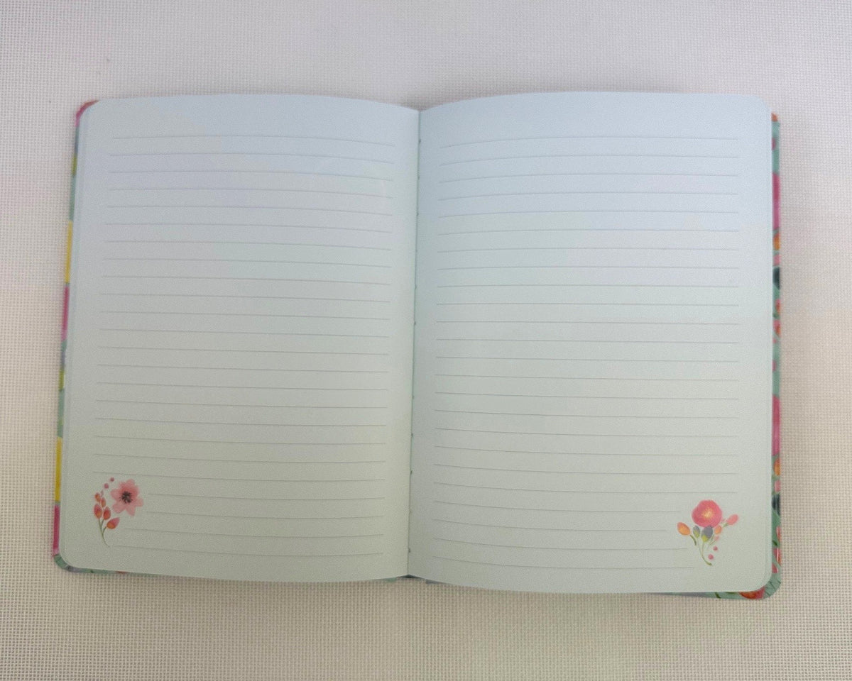 Journal A5 - Aqua Bloom – Ozcorp Cards & Stationery
