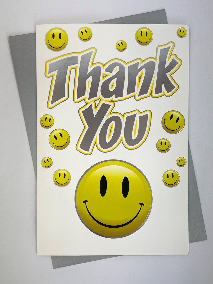 Large Card - Thank You Smiley – Ozcorp Cards & Stationery