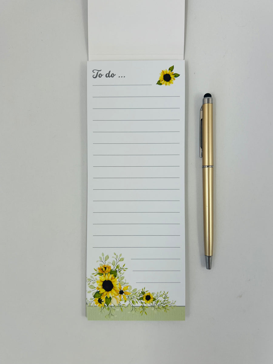 Magnetic List Pad - Sunflowers – Ozcorp Cards & Stationery