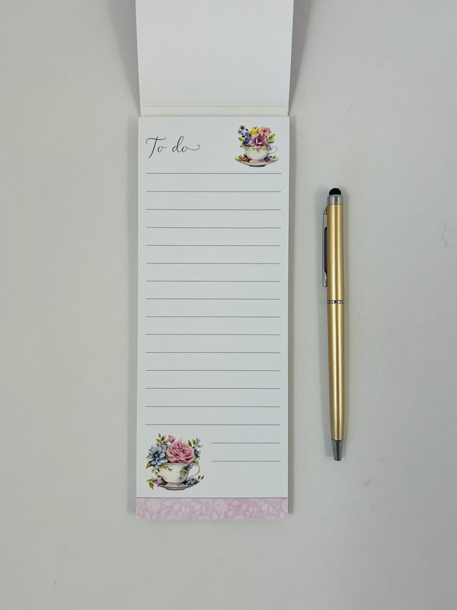 Magnetic List Pad - Vintage Teacups – Ozcorp Cards & Stationery