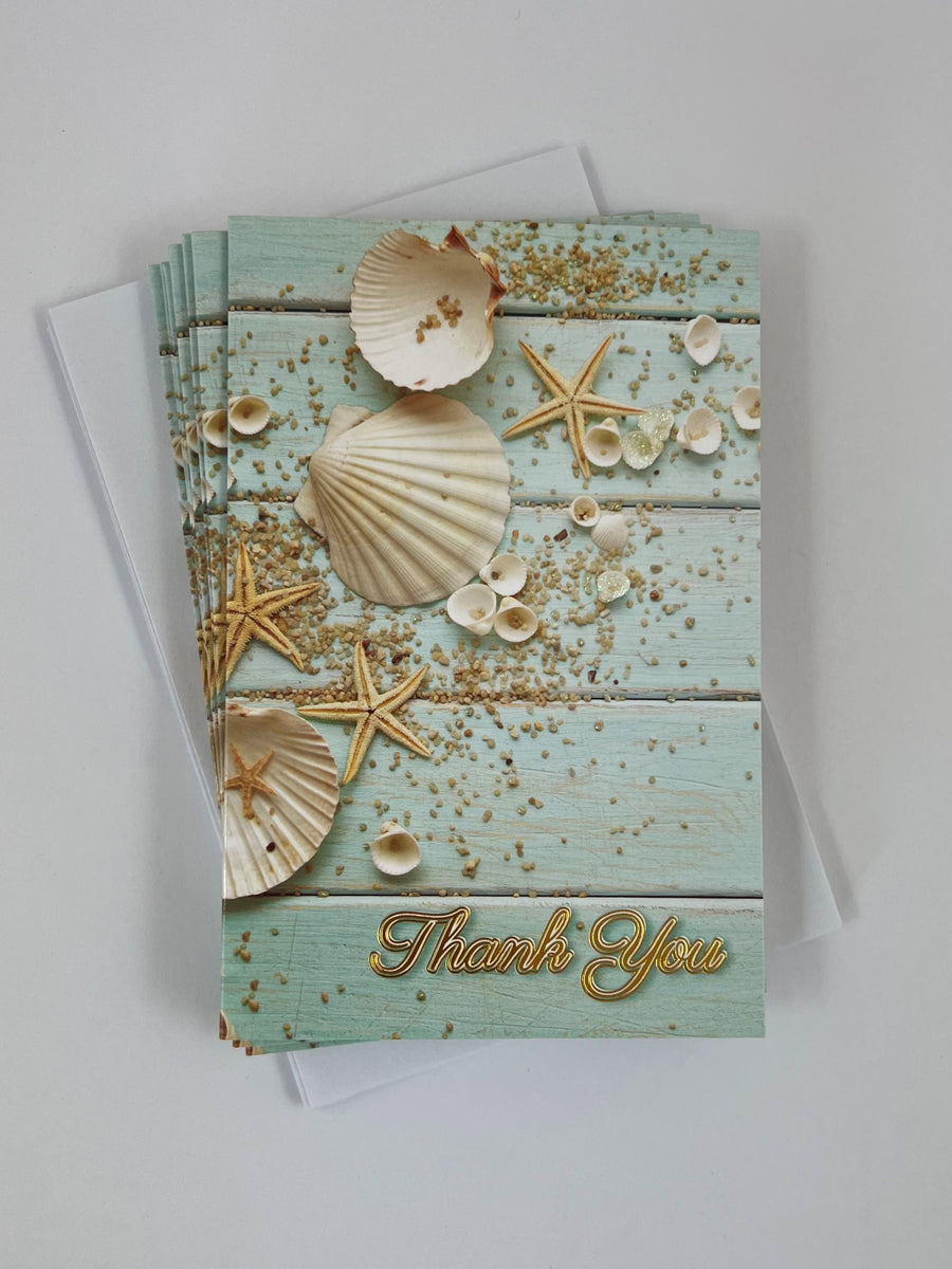 Thank You Card Set - Shells – Ozcorp Cards & Stationery