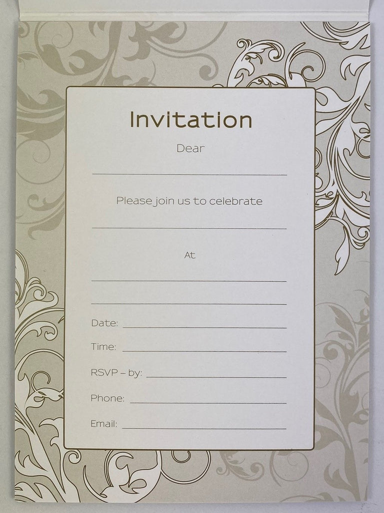 Invitation Pad - Gold Swirl – Ozcorp Cards & Stationery